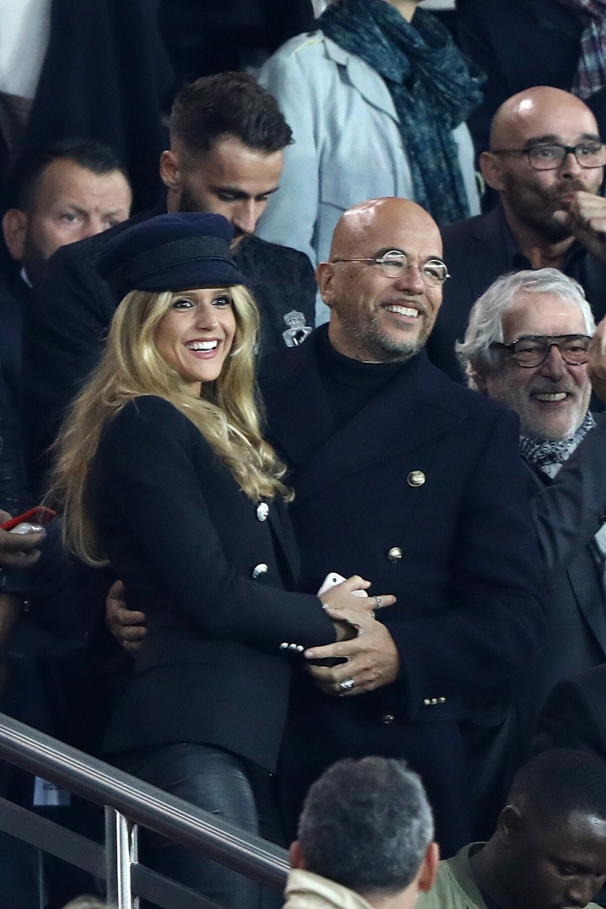 Photo : Pascal Obispo et sa femme Julie Hantson au match de Ligue 1 ...