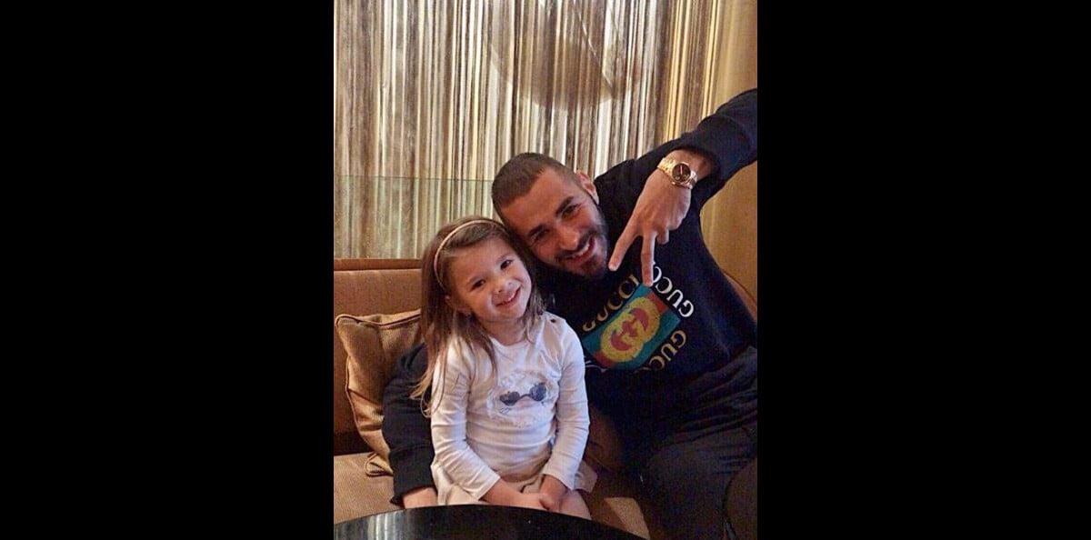 Photo : Karim Benzema pose avec sa fille Mélia, 3 ans, sur Instagram le ...