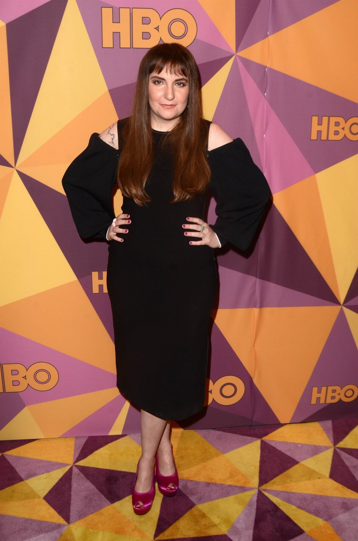 Photo : Lena Dunham au photocall de la soirée HBO's official Golden ...