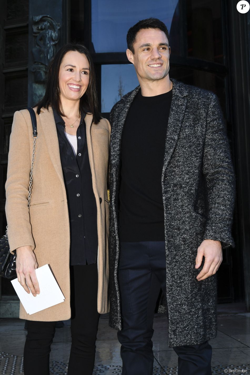 Dan Carter et sa femme Honor au défilé Cerruti Hommes Automne-Hiver ...
