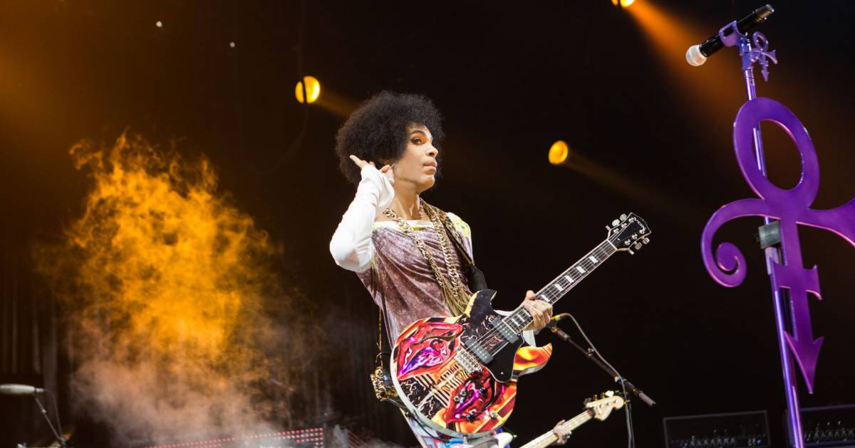 Le chanteur Prince en concert à Manchester. Le 16 mai 2014 - Purepeople