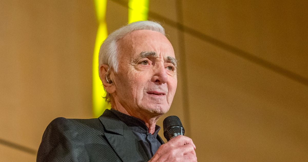 Charles Aznavour en concert à l'Office des Nations Unies à Genève. Le ...