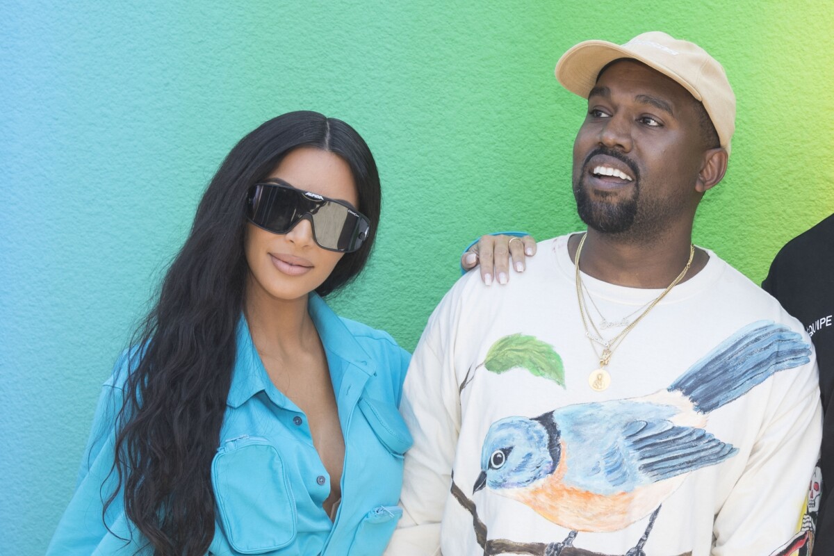 Photo : Kim Kardashian et Kanye West - Backstage du défilé de mode ...