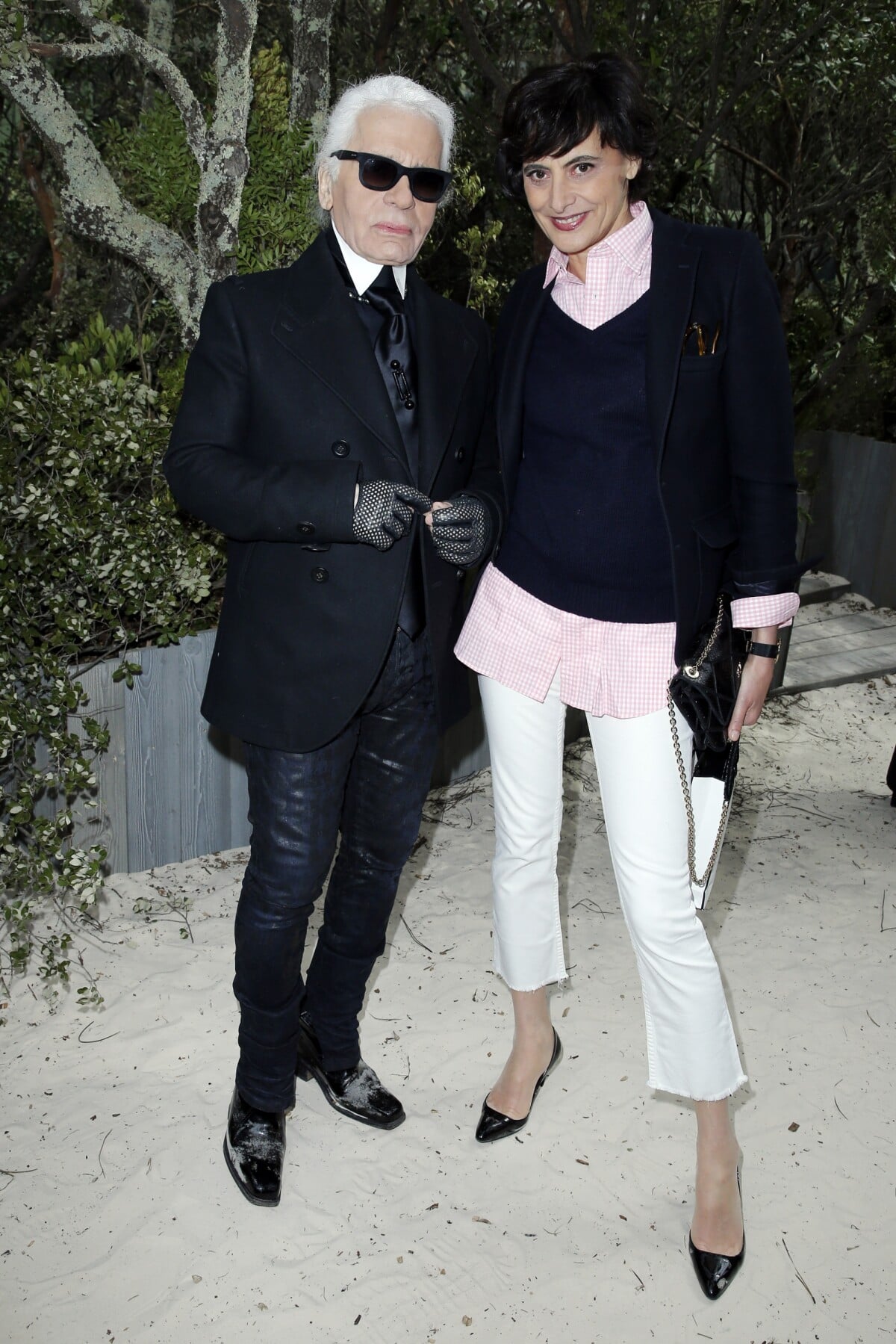 Photo : Karl Lagerfeld et Ines de la Fressange au défilé de mode Chanel ...