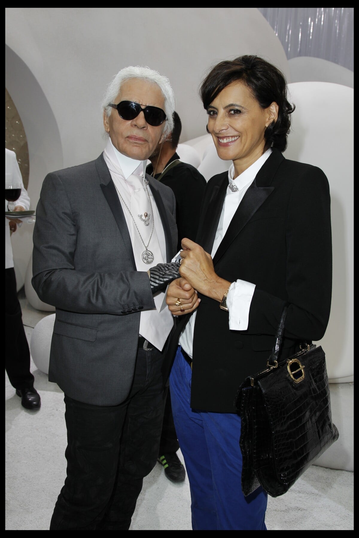 Photo : Karl Lagerfeld et Inès de la Fressange au défilé Chanel ...