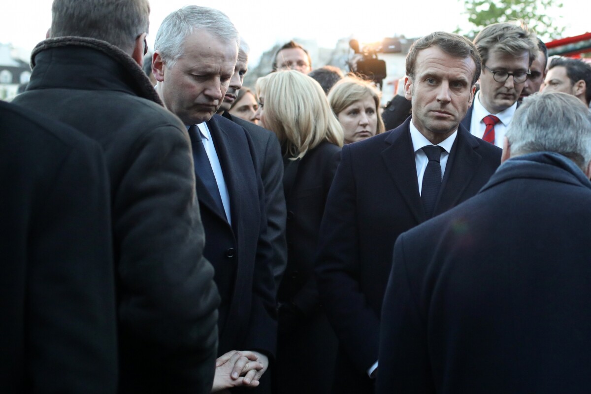 Photo : Le président de la République française, Emmanuel Macron, sa ...