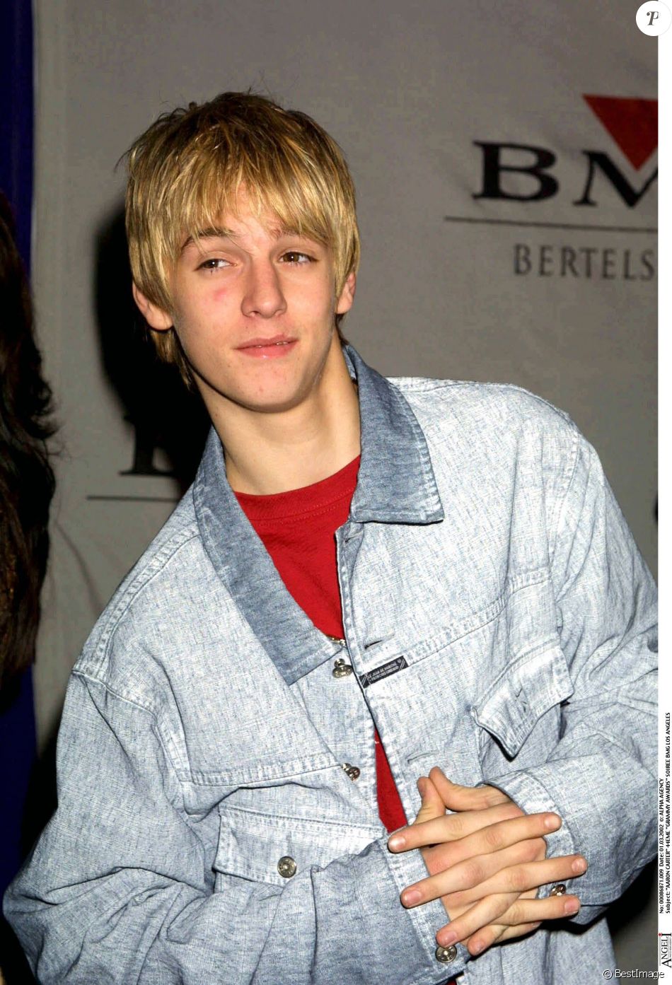 Aaron Carter le 1er mars 2002. - Purepeople