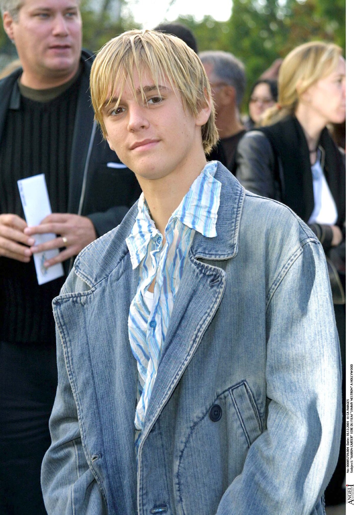 Photo : Aaron Carter le 10 décembre 2001. - Purepeople