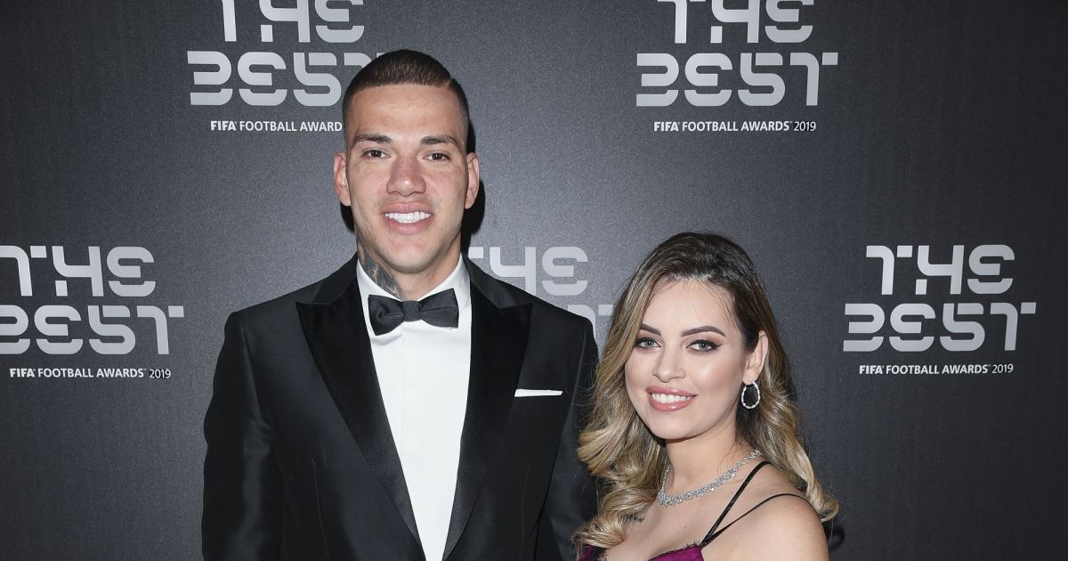 Ederson et sa femme Lais Moraes - Les célébrités arrivent à la ...