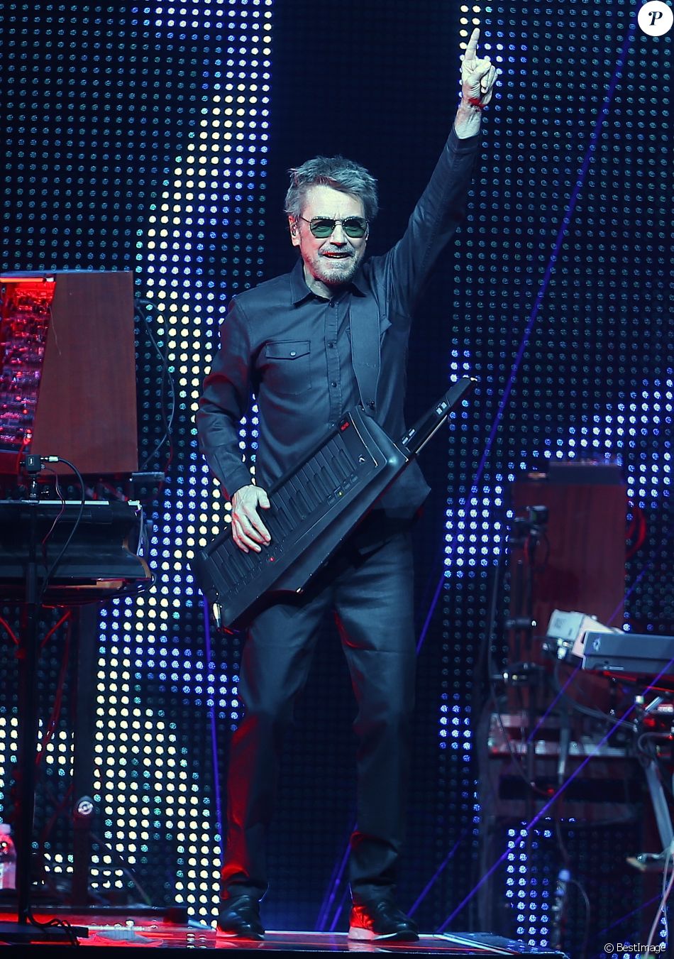 Jean Michel Jarre en concert au théâtre Radio City Hall à New York, le ...