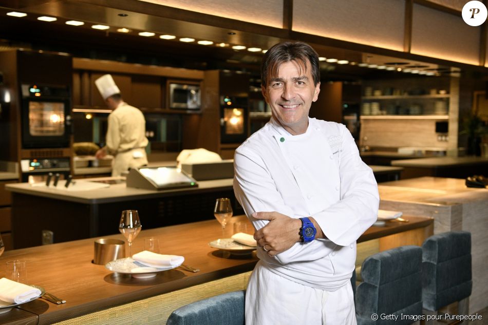 Yannick Alléno lors de l'inauguration de son nouveau restaurant, le ...