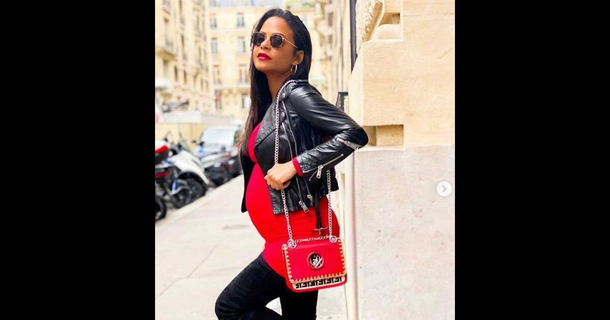 Christina Milian enceinte de M.Pokora : son ventre bien arrondi à Paris ...