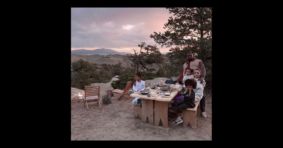 Kim Kardashian, Kanye West et leur trois enfants North, Saint et ...