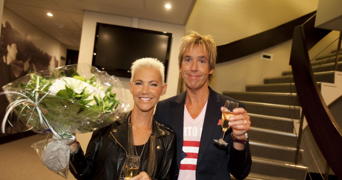 Marie Fredriksson et Per Gessle, du groupe Roxette, après leur concert ...
