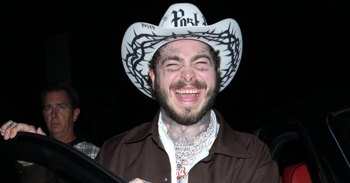 Post Malone porte un chapeau de cow-boy à Los Angeles, le 4 décembre ...