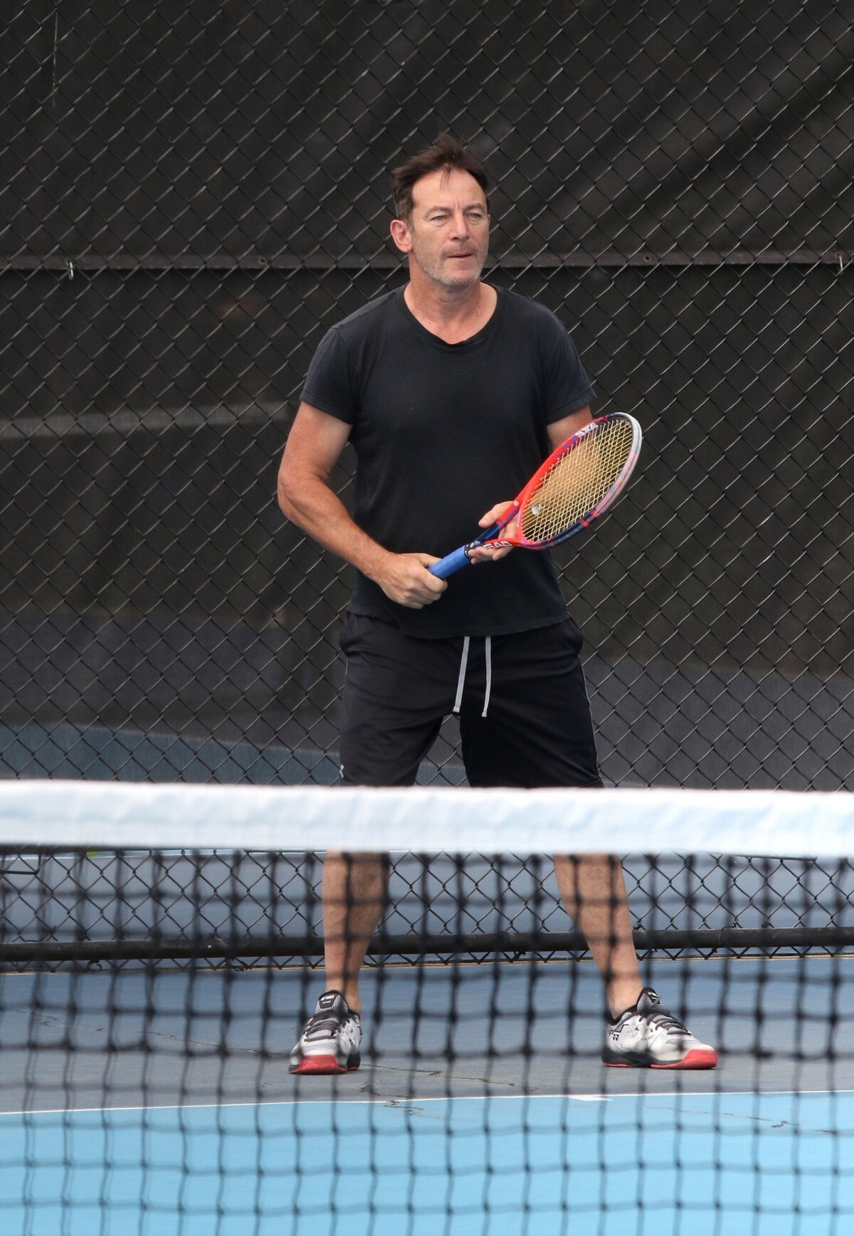 Photo : Jason Isaacs joue au tennis dans le quartier de Upper West Side ...