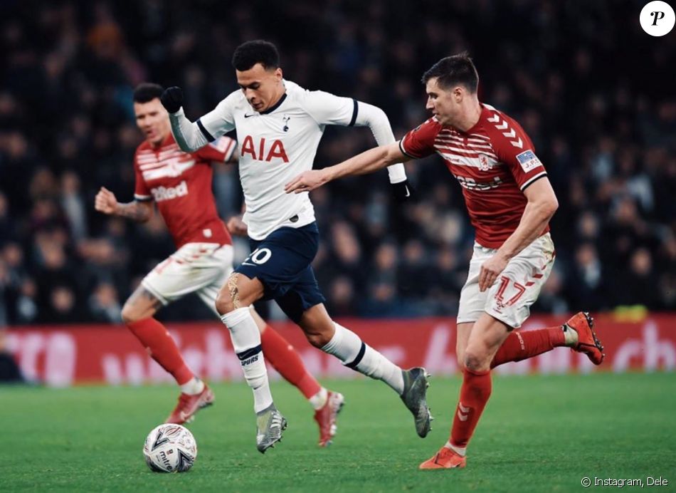 Dele Alli en action avec son équipe des Spurs de Tottenham. Janvier ...