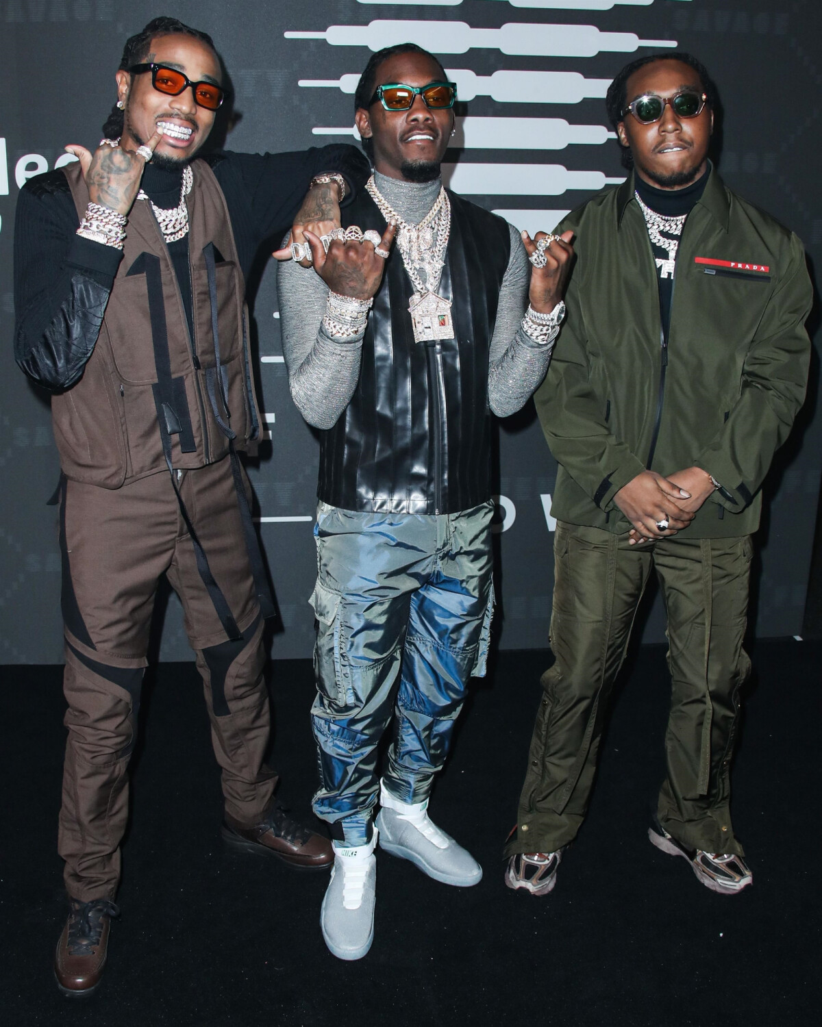 Photo : Quavo, Offset, Takeoff, Migos au défilé "Savage x Fenty" au ...