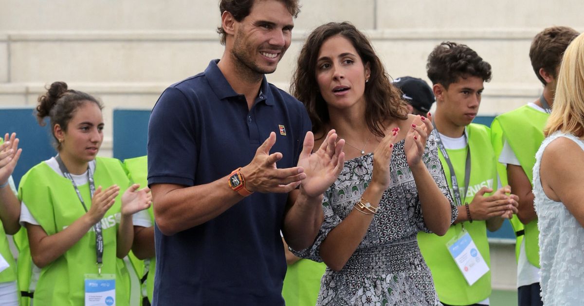 Rafael Nadal et Maria Francisca Perello lors d'un évènement caritatif ...