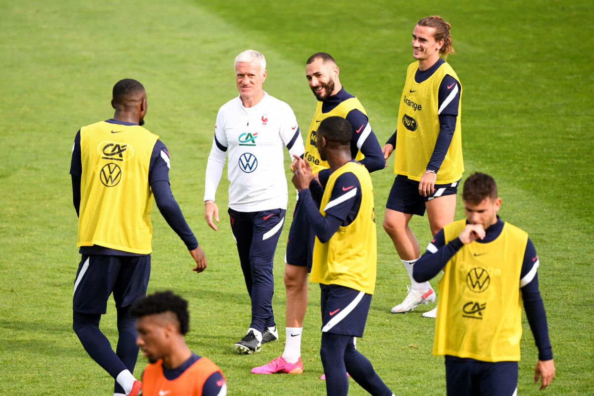 Photo : Didier Deschamps, Marcus Thuram, Karim Benzema, Antoine ...
