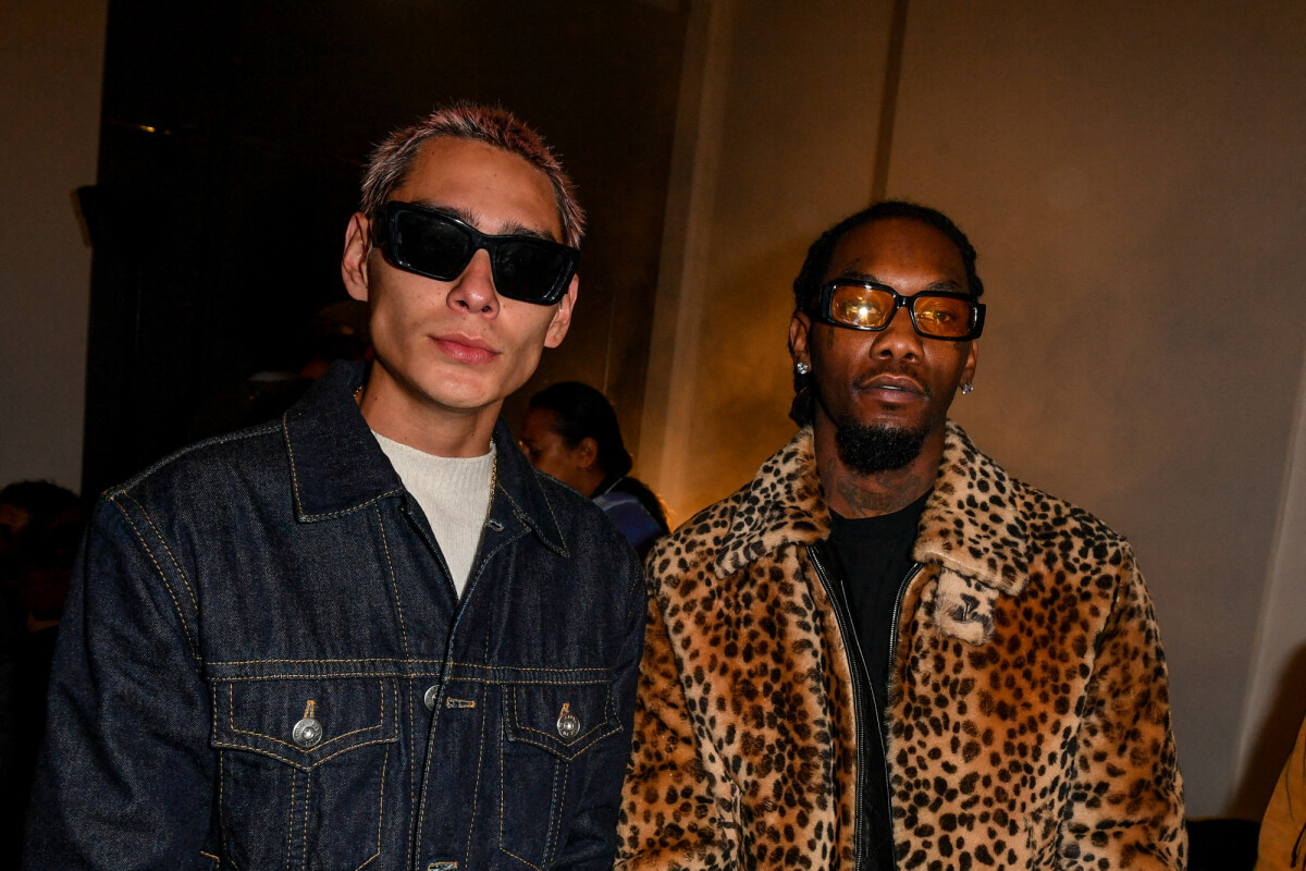 Photo : Evan Mock et Offset assistent au défilé de mode Lanvin ...