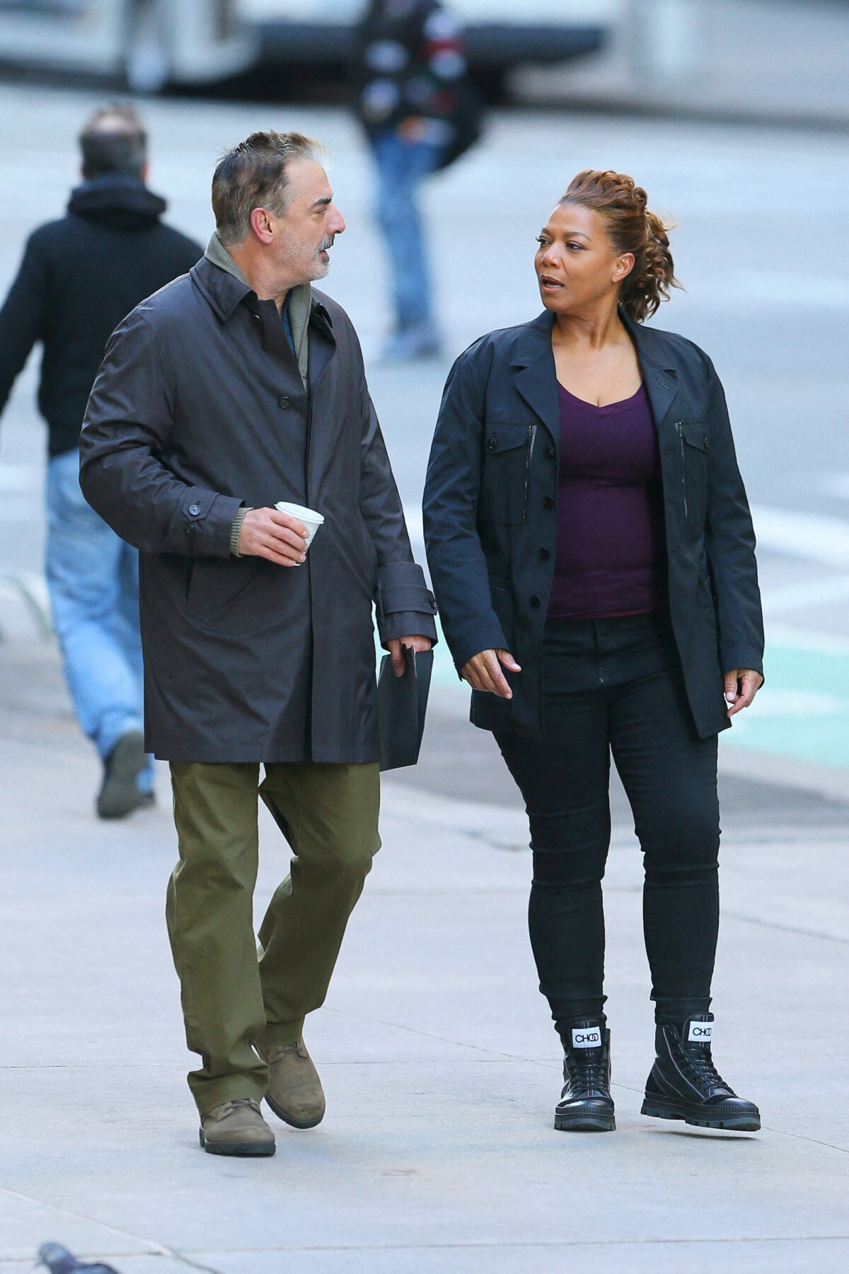 Photo : Queen Latifah et Chris Noth sont en tournage pour la série "The ...
