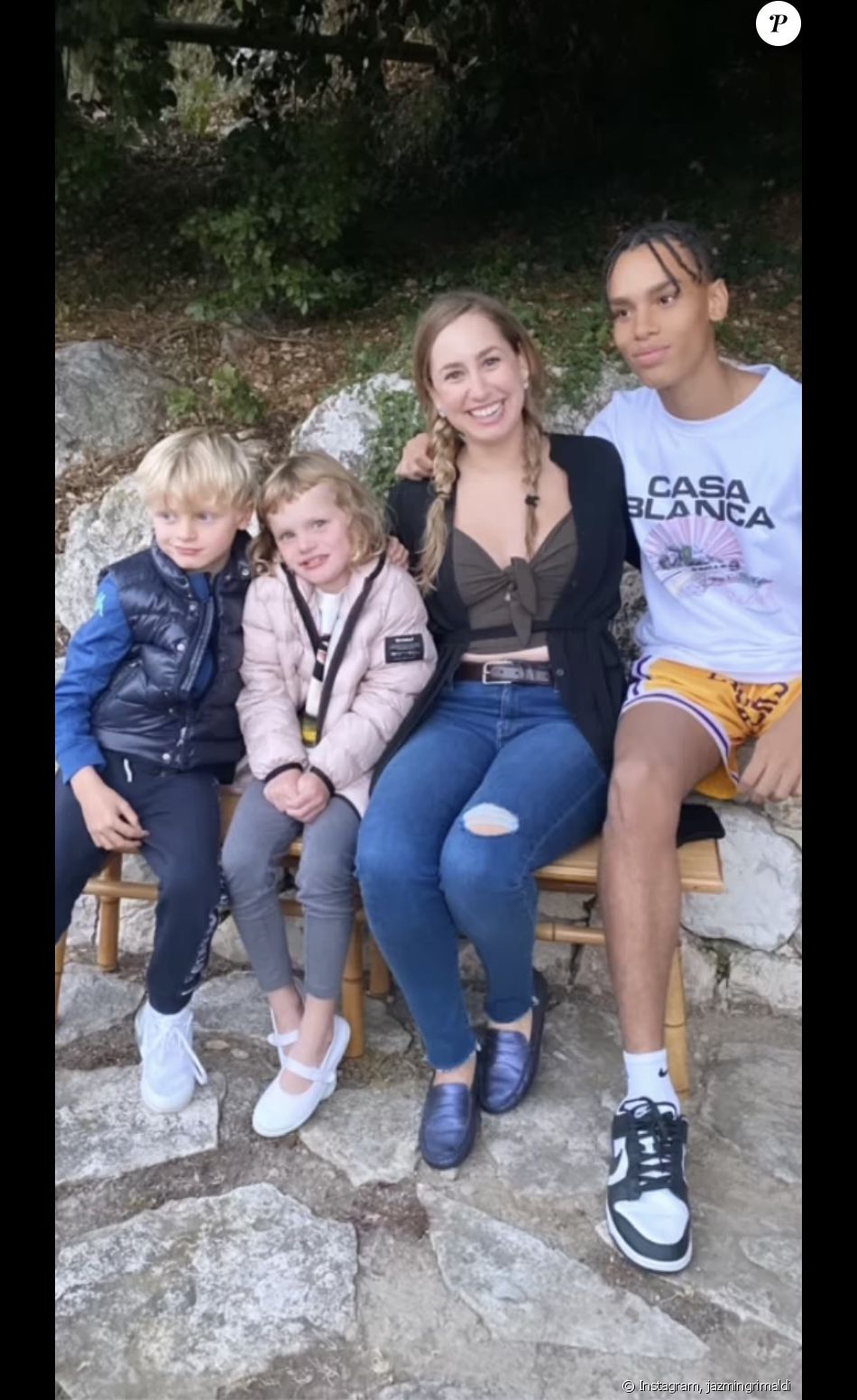 Jazmin Grace Grimaldi partage une première photo d'elle avec ses demi-frères et soeur, Alexandre ...