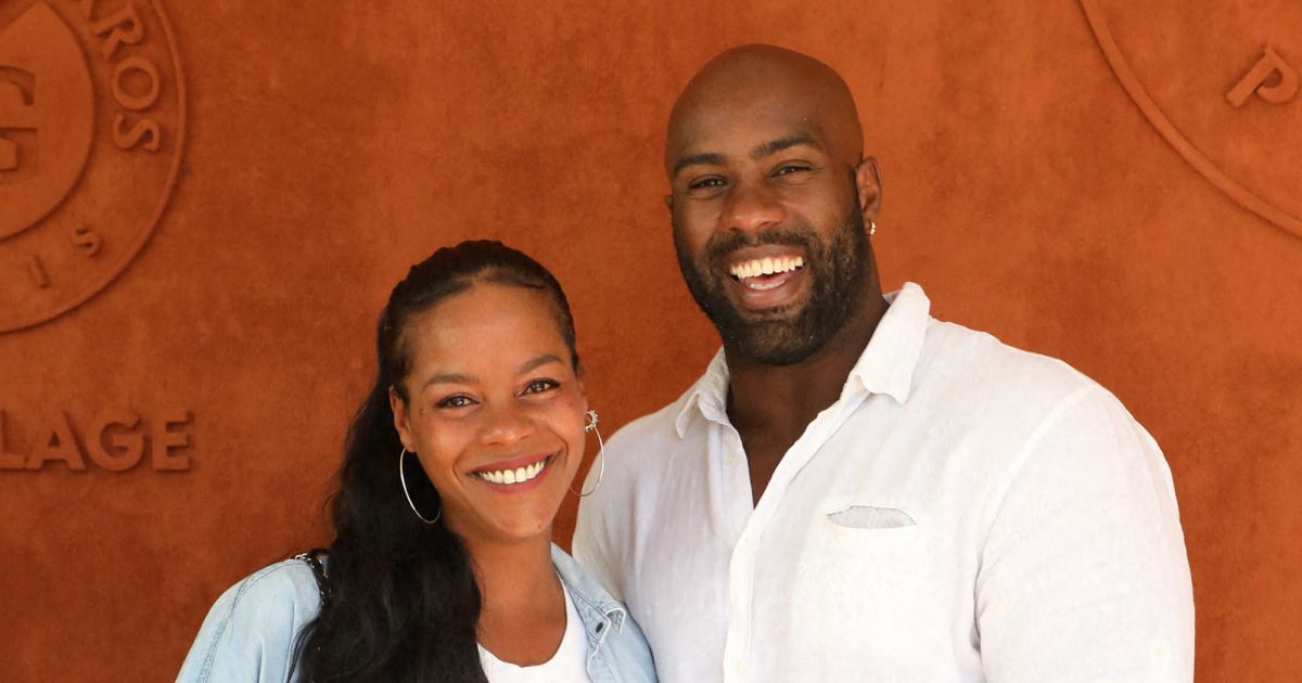 Teddy Riner et sa femme Luthna Plocus au village lors des ...