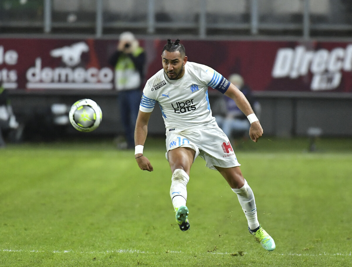 Photo : Dimitri Payet (OM) - Match de Ligue 1 Uber Eats "Metz - Marseille (1-2)" au stade Saint ...