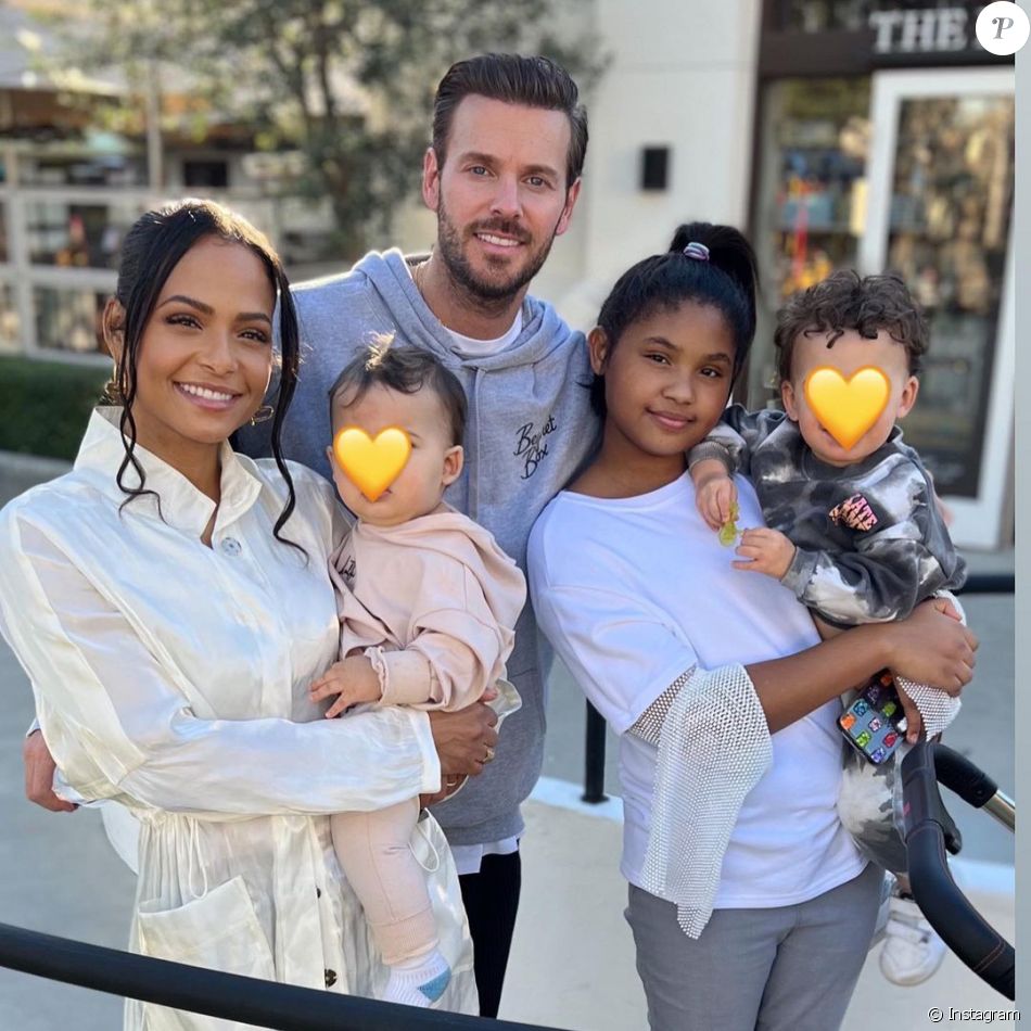 M. Pokora et sa grande famille, Violet, Isaiah et Kenna @ Instagram / M ...
