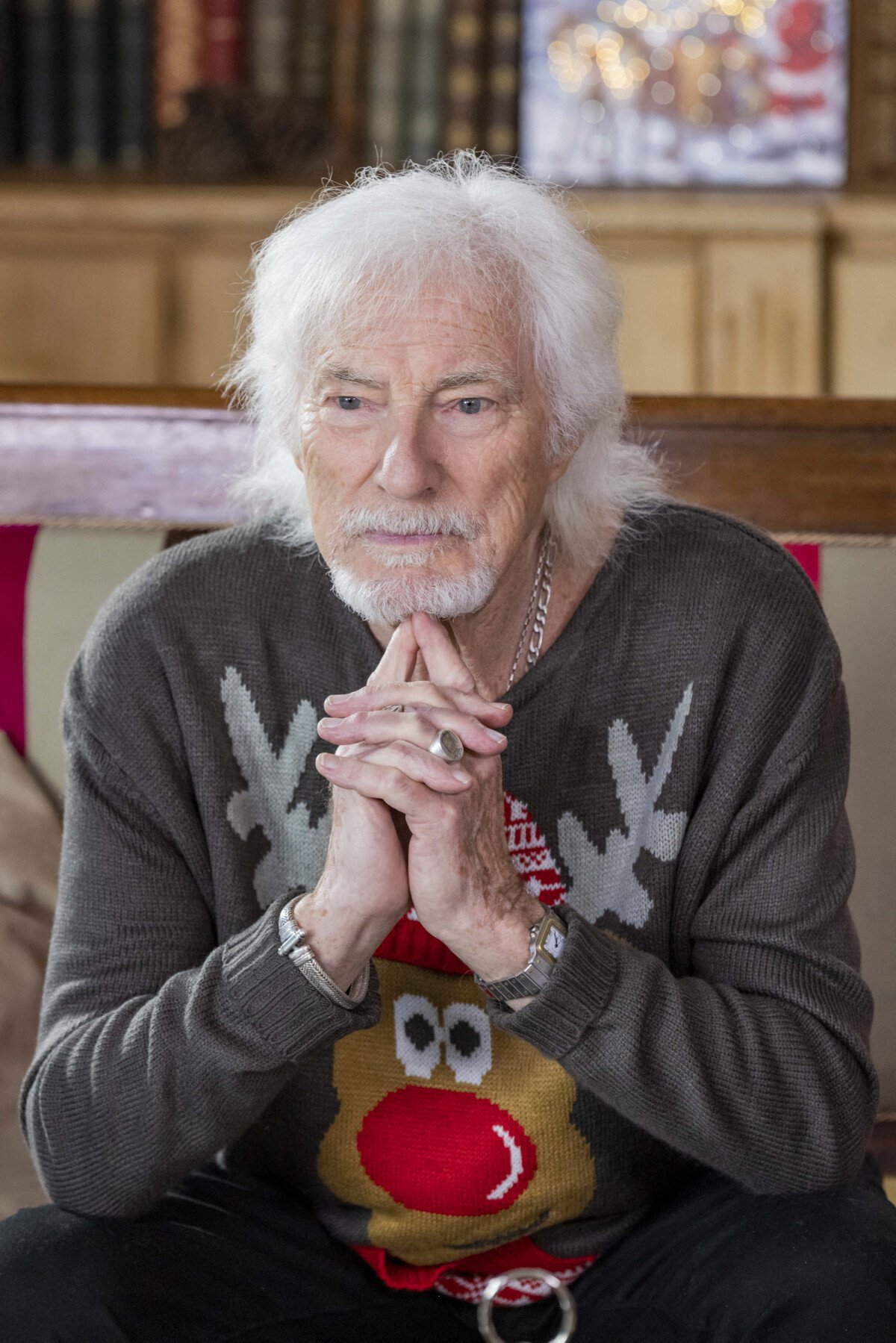 Photo : Exclusif - Hugues Aufray - Séquence "Noël chez les parents ...