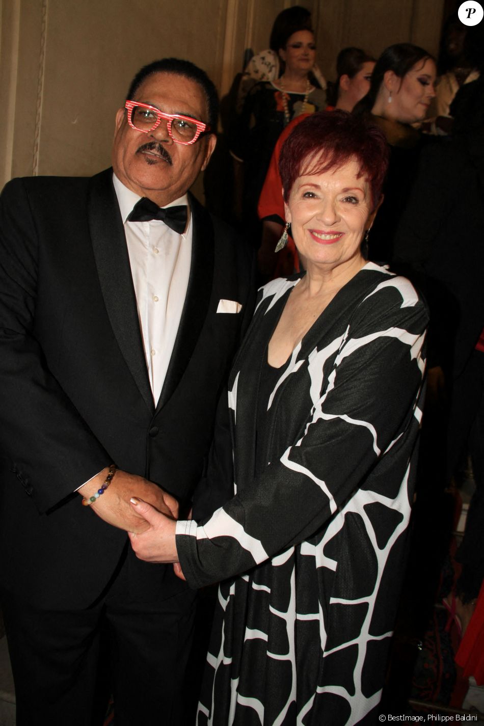 Fabienne Thibeault, son mari Christian Montagnac - People au défilé de ...