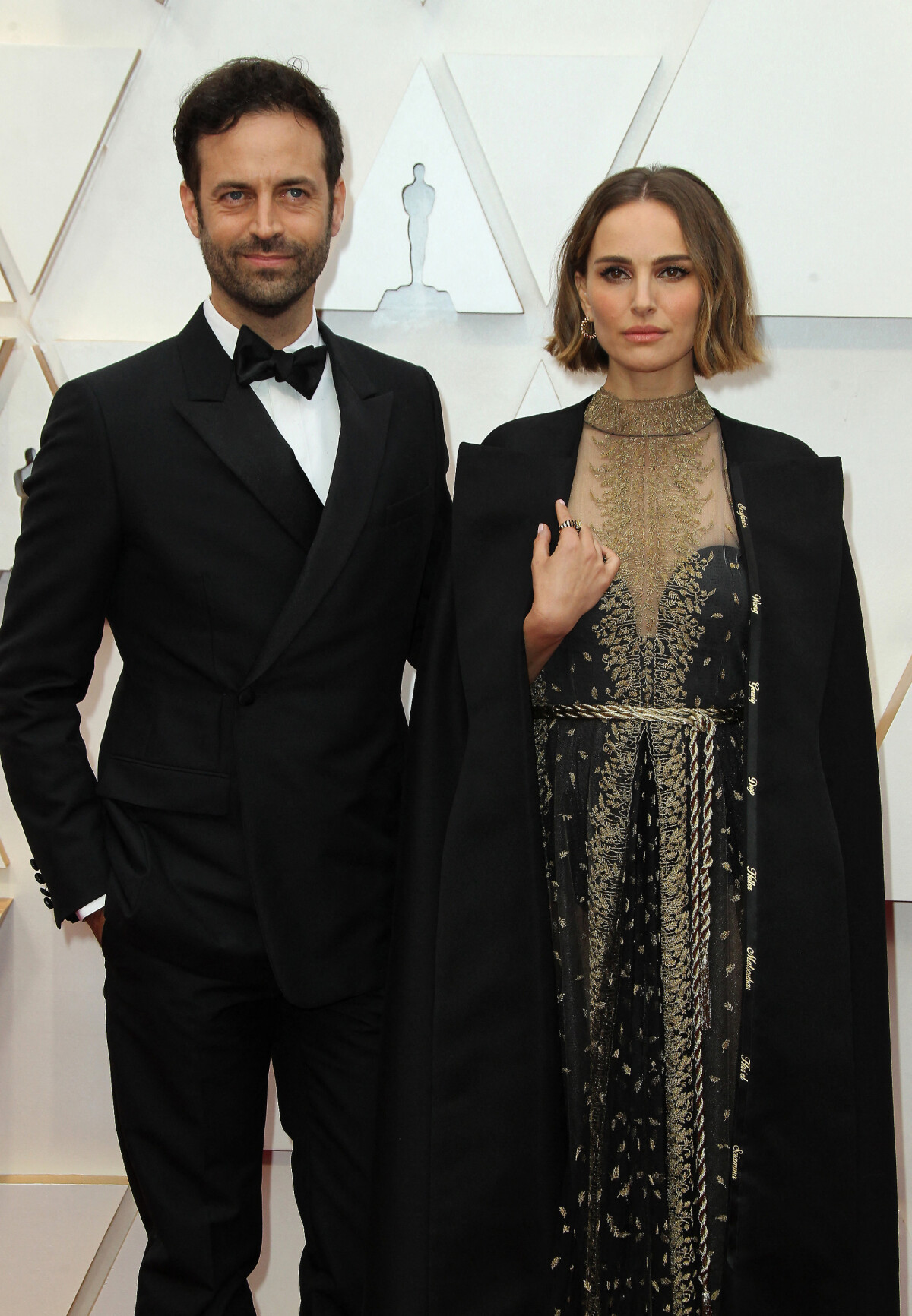 Photo : Natalie Portman (cape et robe Dior Haute Couture) et son mari ...