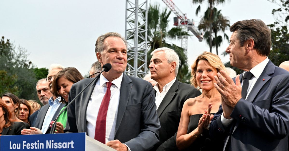 Louis Négre, le maire de Cagnes sur Mer, Magali Altounian, adjointe au ...