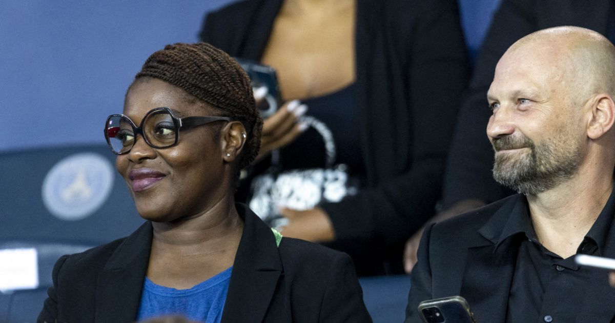 Claudia Tagbo et son compagnon - People assistent au match aller de la ...
