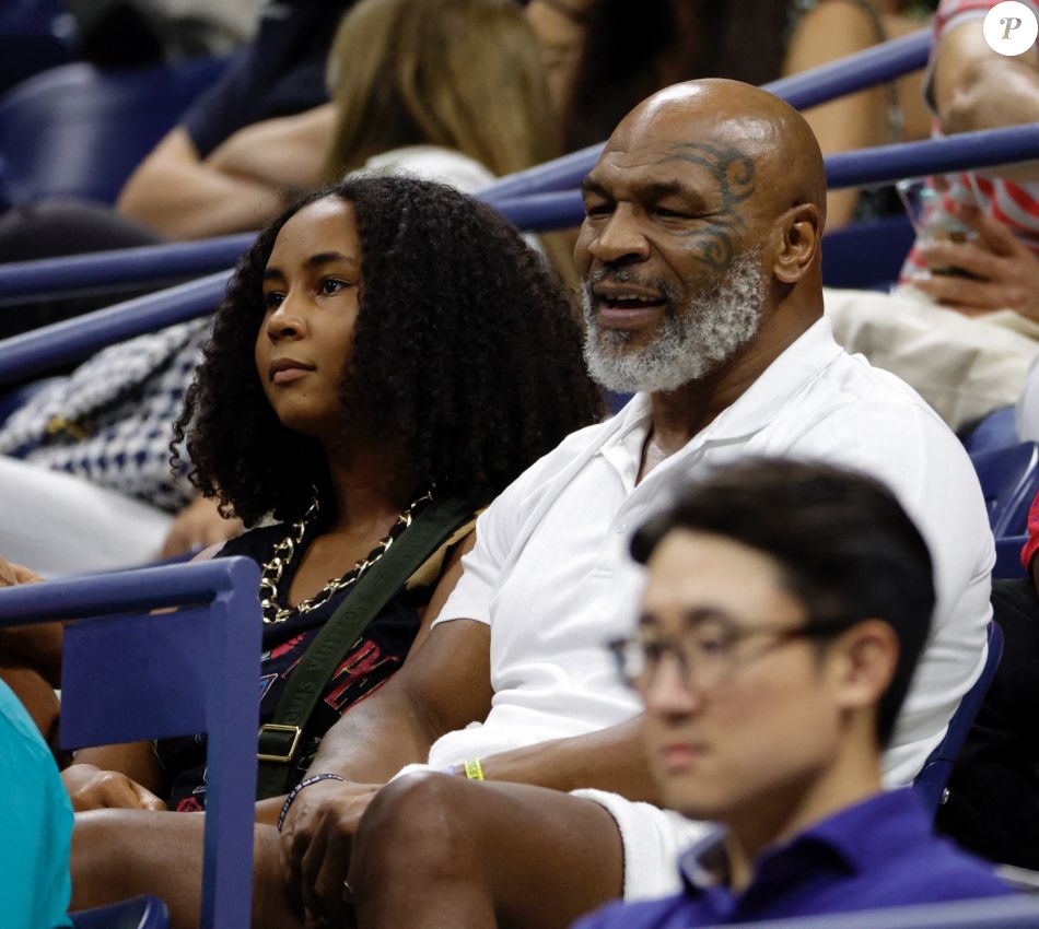 Mike Tyson et sa fille Milan dans les tribunes lors de l'US Open au the ...