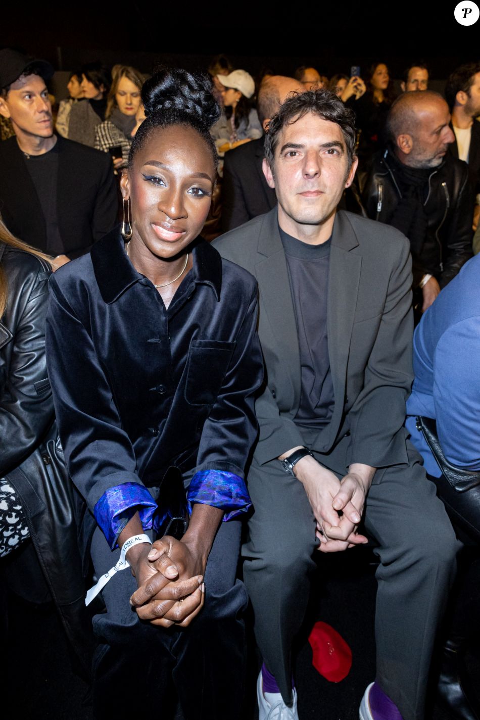 Eye Haïdara et Damien Bonnard - Photocall du défilé Walk Your Worth By L'Oreal à l'Ecole ...