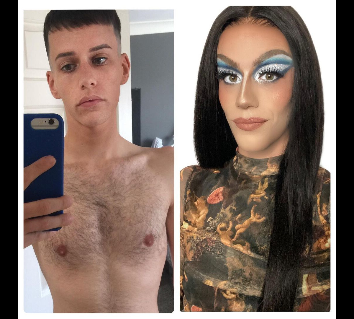 Photo : Transformation de Thomas Vitiello en drag queen - Purepeople