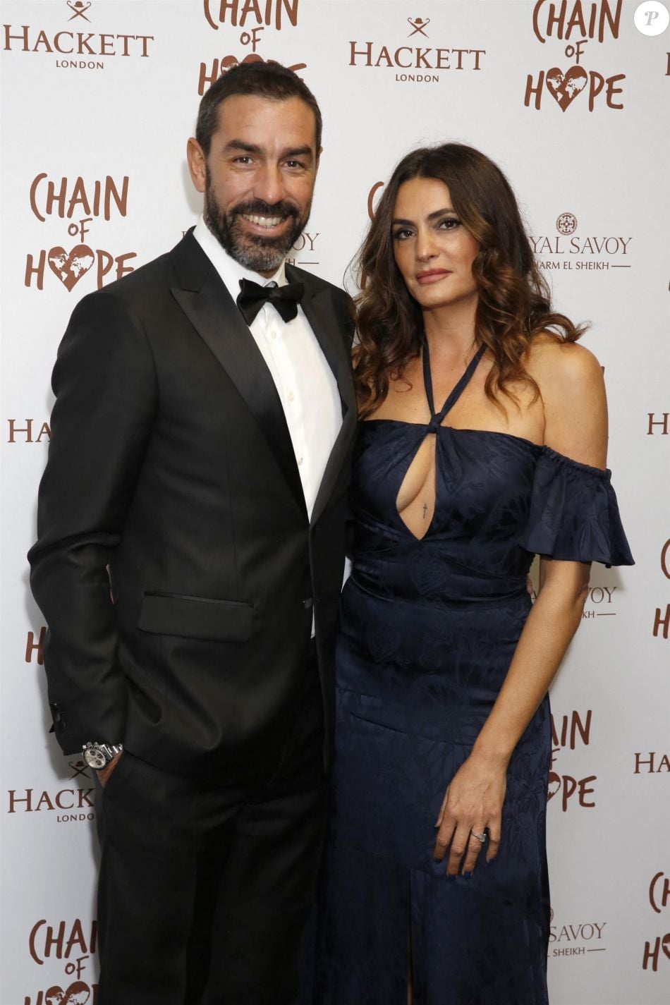 Robert Pires et sa femme Jessica Lemarie - Soirée de gala Chain of Hope ...
