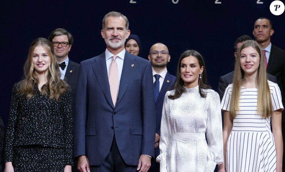 Le roi Felipe VI, la reine Letizia, la princesse Leonor et L'infante ...