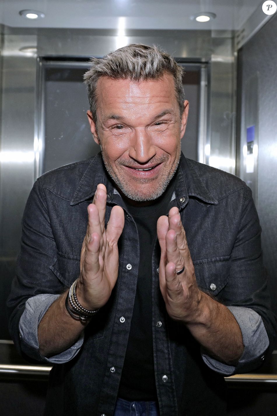 Portrait de Benjamin Castaldi, lors de l'enregistrement de l'émission ...