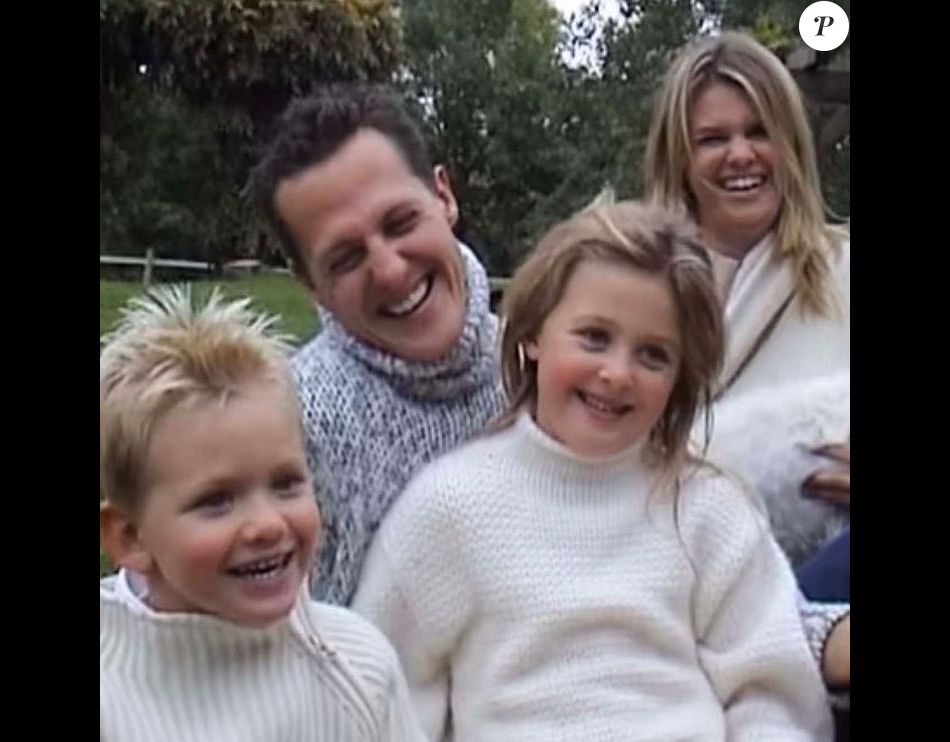 Michael Schumacher, sa femme Corinna et leurs deux enfants Gina Maria ...