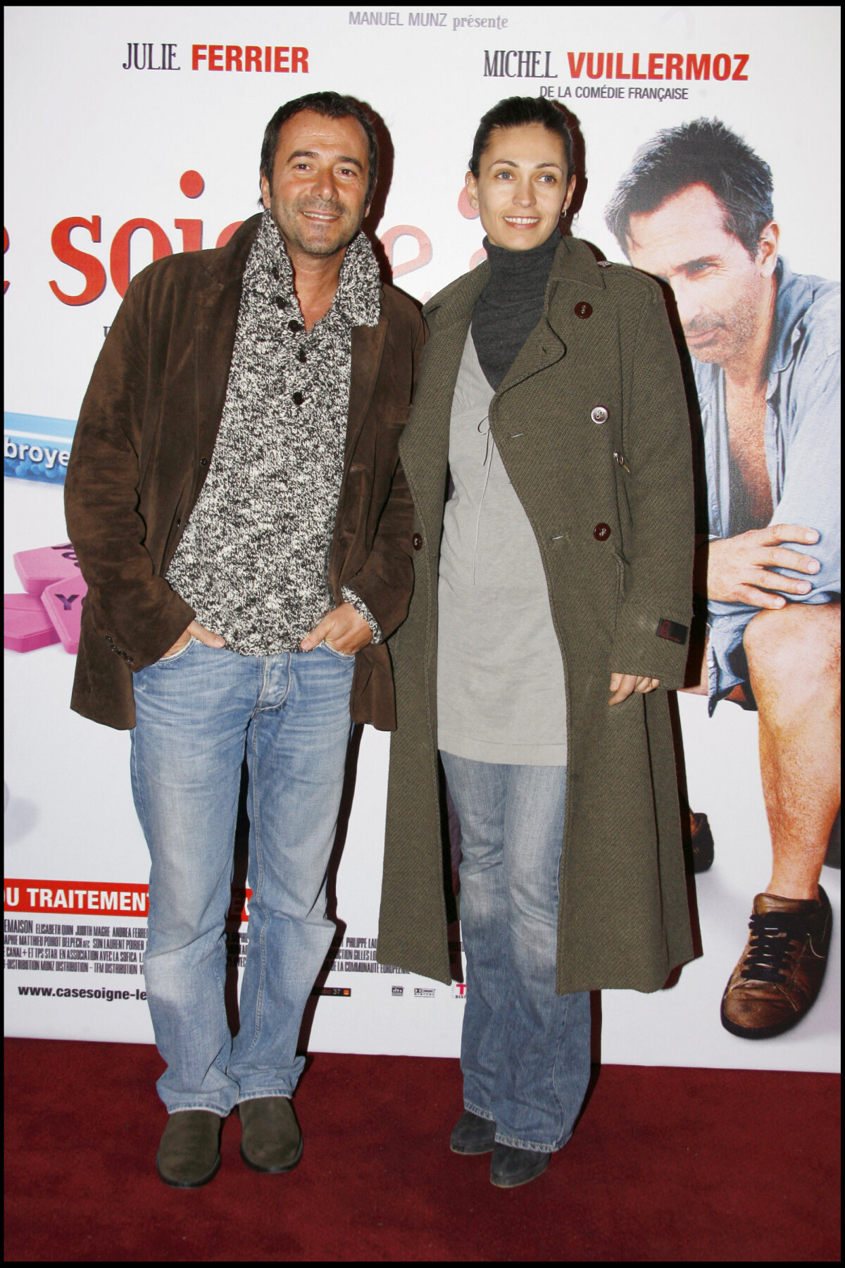 Photo : Bernard Montiel et Adeline Blondieau - Première du film "Ça se ...