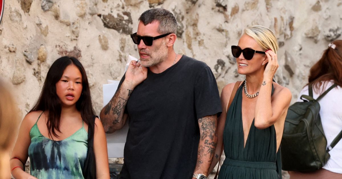 Laeticia Hallyday, son compagnon Jalil Lespert , sa fille Joy et leurs ...