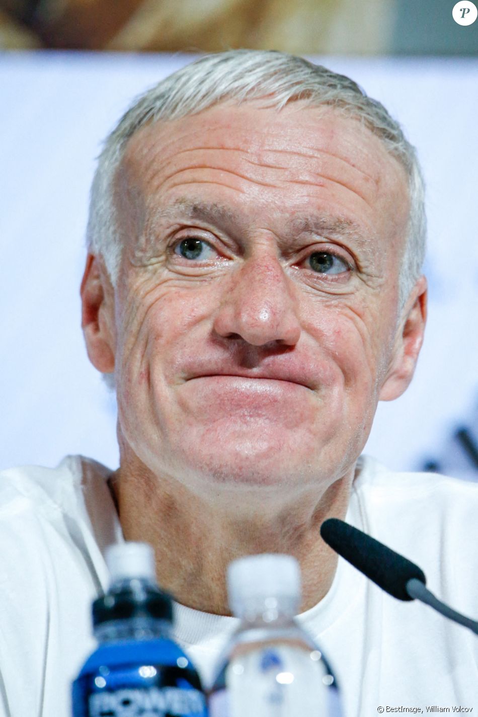 Didier Deschamps lors de la conférence de presse avant la finale France ...