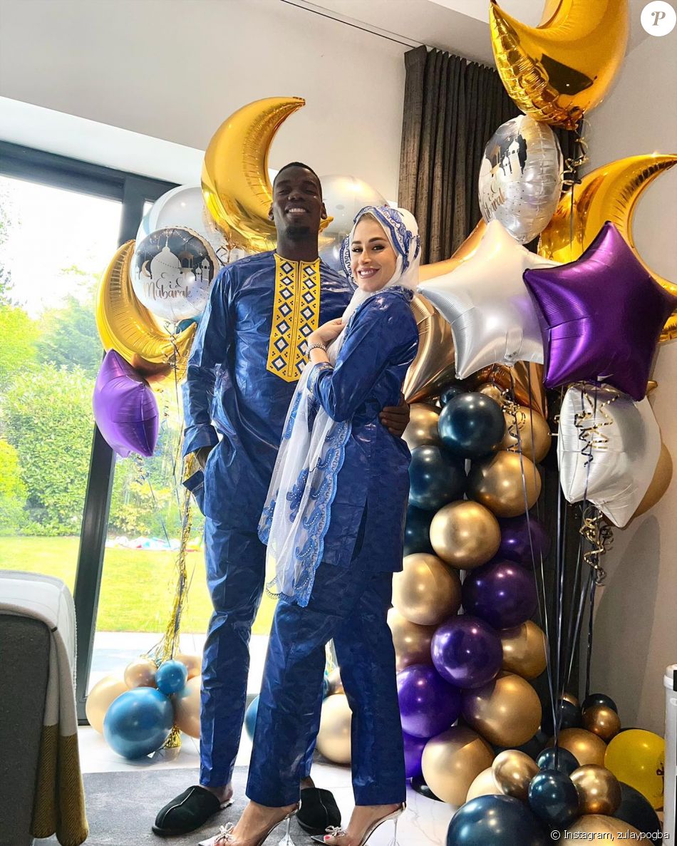 Paul Pogba et sa femme Zulay fêtent l'Eid. - Purepeople