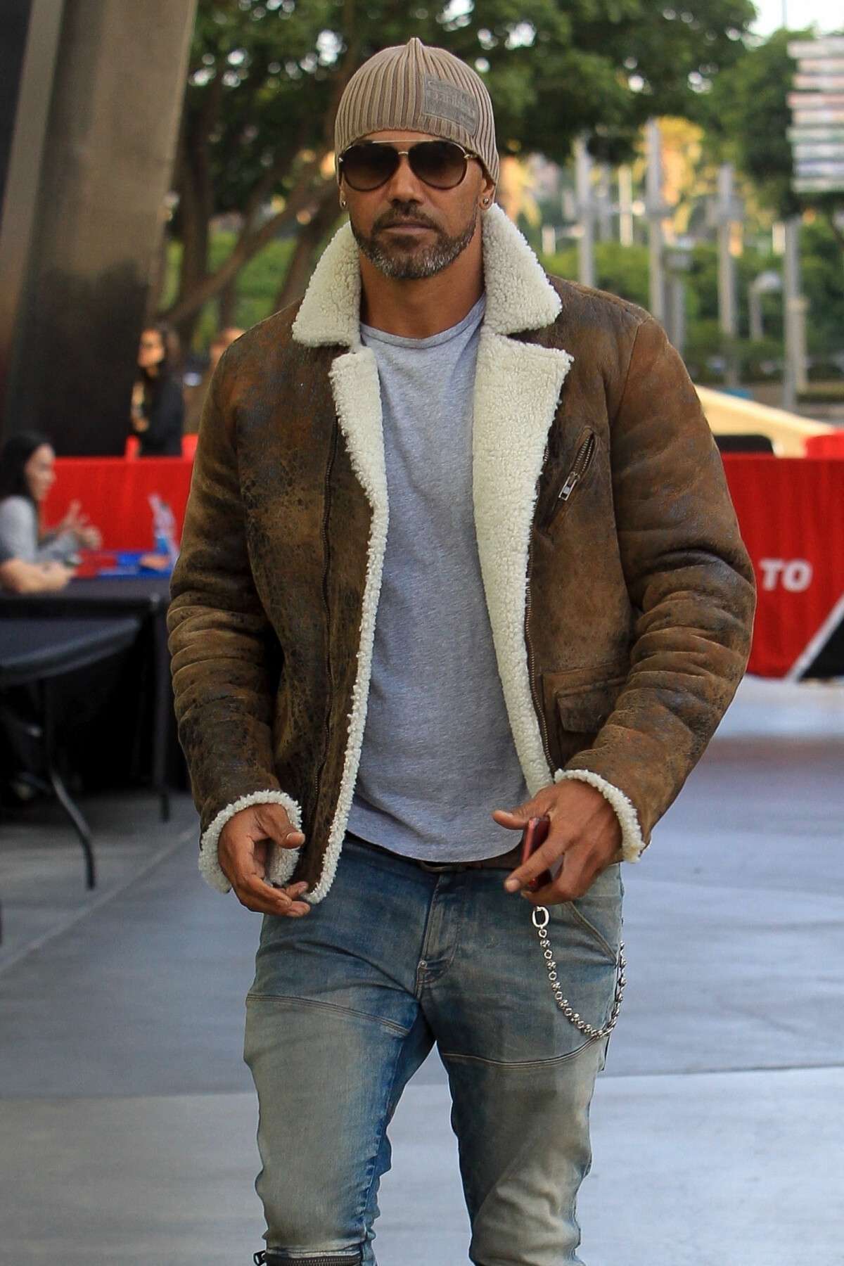Photo : Shemar Moore arrive au Staples Center pour assister au match ...