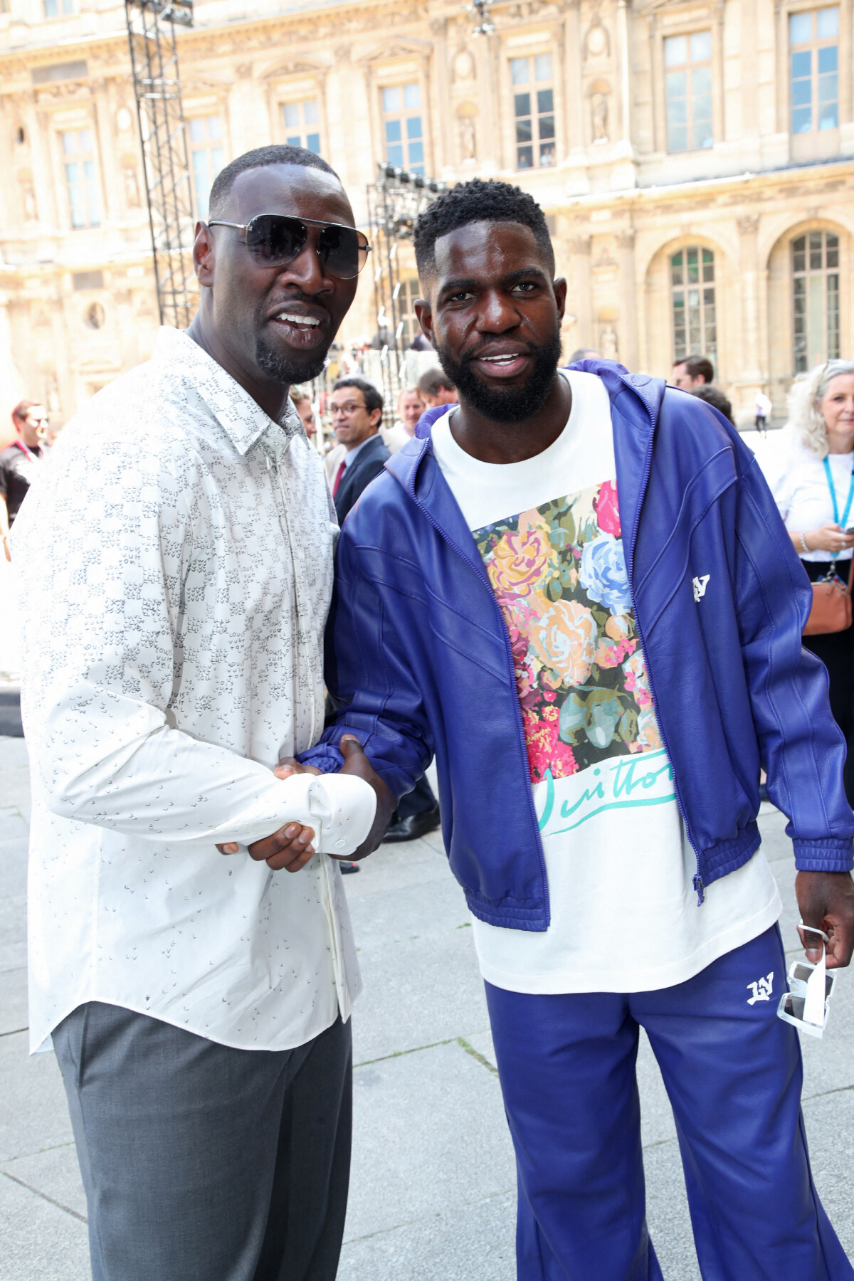 Photo : Omar Sy et Samuel Umtiti lors du défilé de mode Homme printemps ...