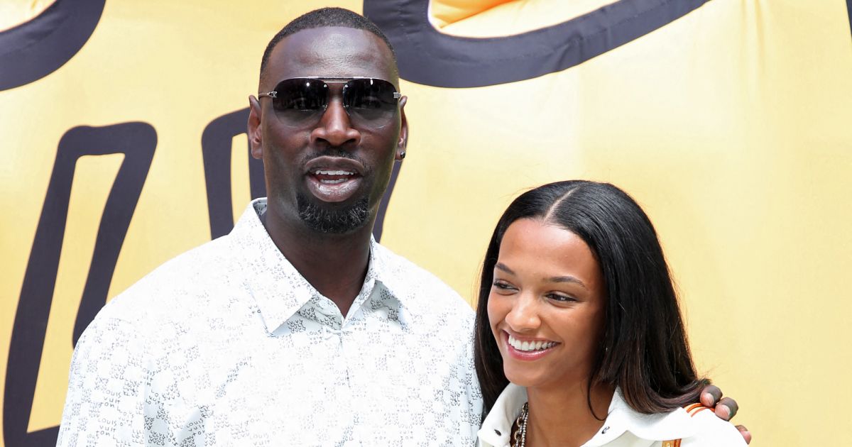 Omar Sy et sa fille Selly lors du défilé de mode Homme printemps-été ...