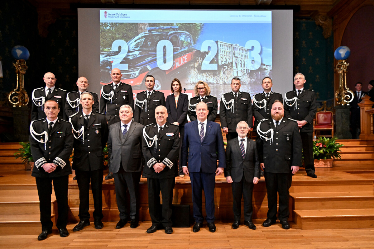 Photo : Pierre Dartout, le ministre d'Etat de Monaco, Richard Marangoni ...